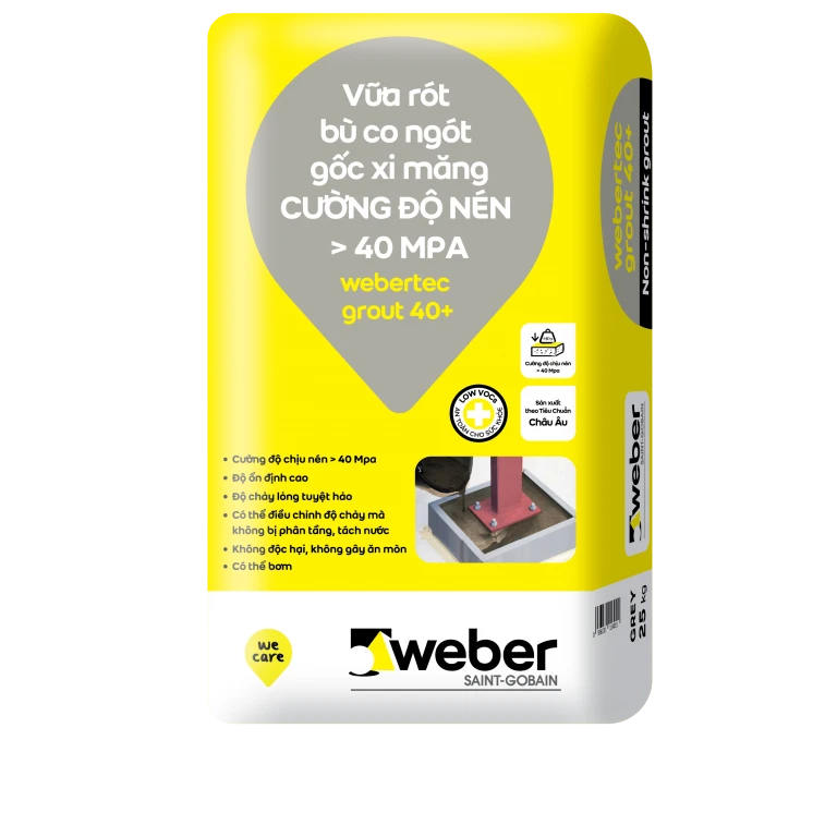 webertec grout 40+ : Vữa rót bù co ngót | Weber